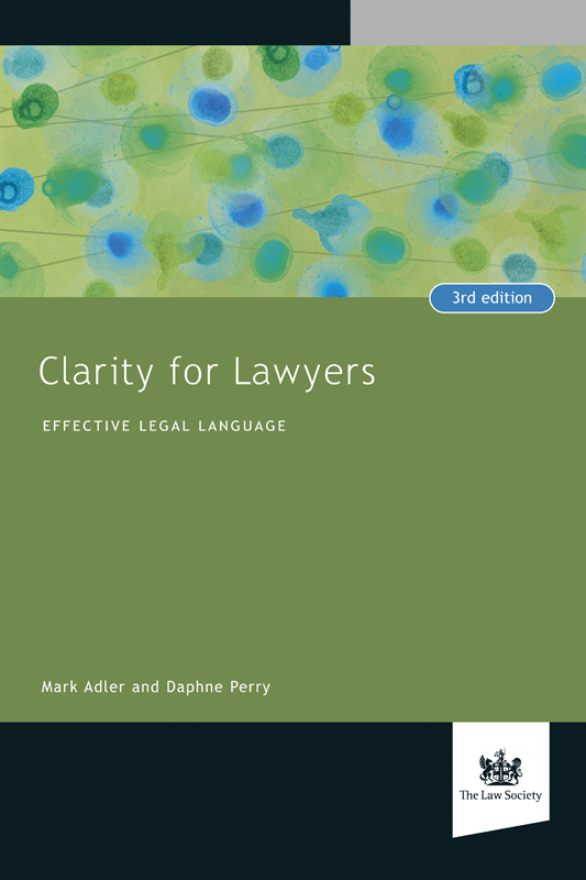 Book review: Clarity for Lawyers, by Mark Adler and Daphne Perry - ICLR